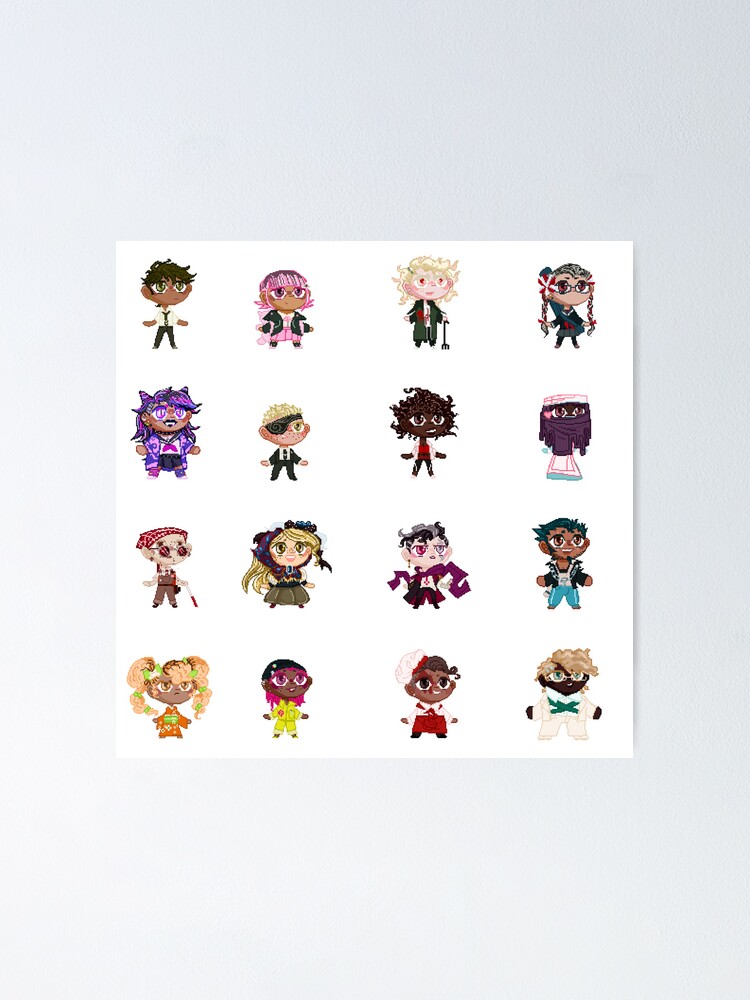 "SDR2 Headcanons Squinkified Pixels" Poster by harpoon--gun | Redbubble