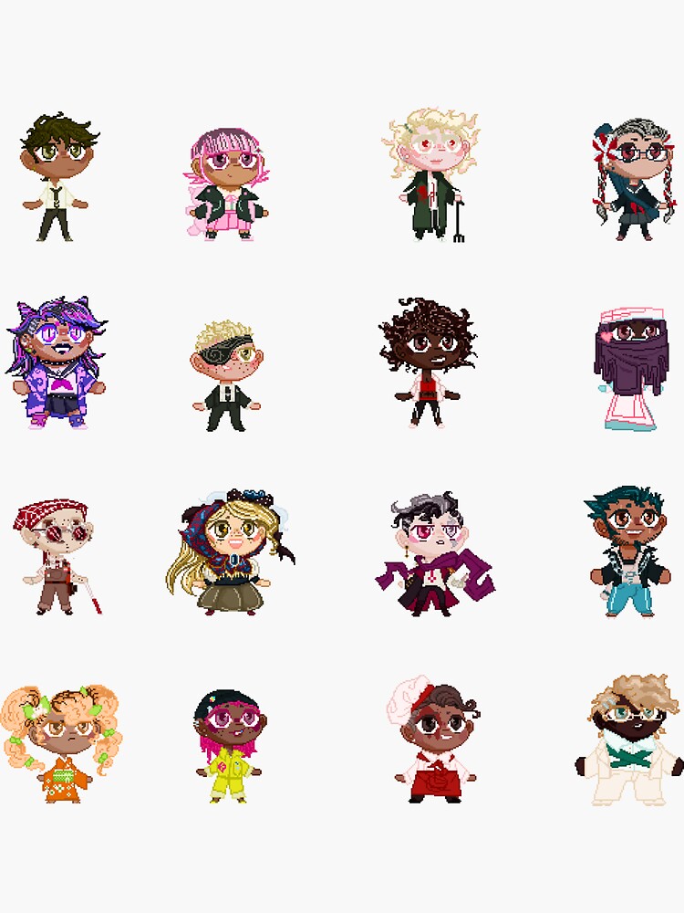 "SDR2 Headcanons Squinkified Pixels" Sticker for Sale by harpoon--gun ...