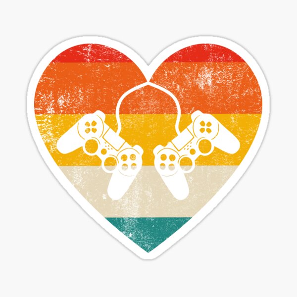"Video Gamer Heart Controller Vintage Funny Gaming Love Gamer Couple ...