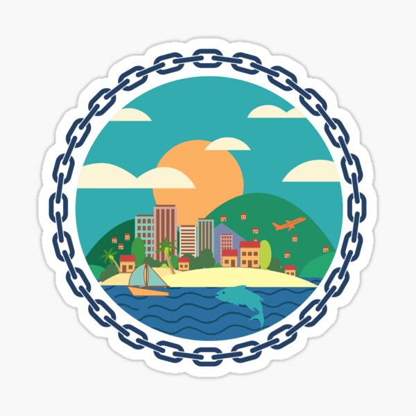 "Mobay Montego City Toon Graphic" Sticker by Yahnyk | Redbubble