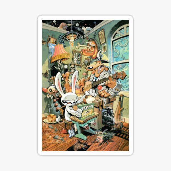 "Sam and Max Poster" Sticker by helendbinion | Redbubble