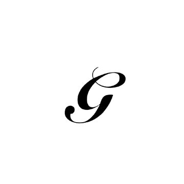 "G letter big font in cursive" Art Print for Sale by ComfyCloud | Redbubble