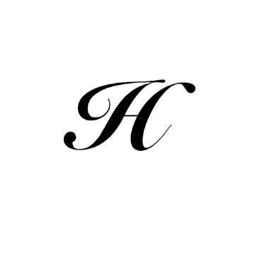 "Letter H in big cursive font" Pin for Sale by ComfyCloud | Redbubble