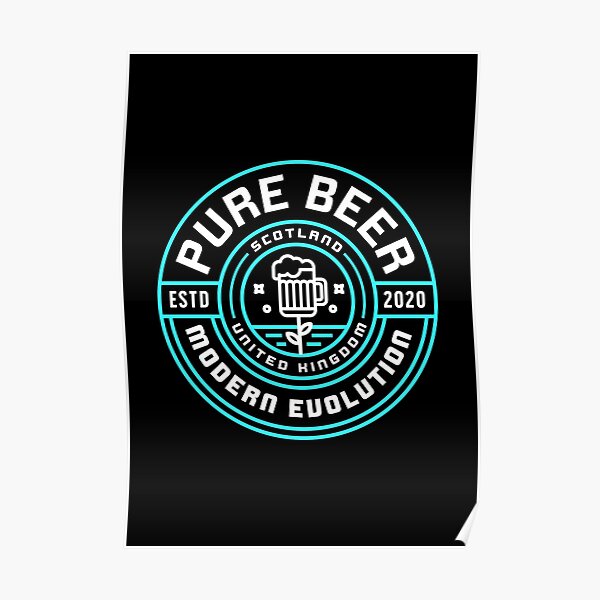 "Pure Beer Logo" Poster for Sale by outtathistown | Redbubble
