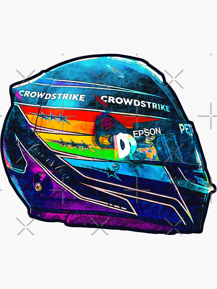 Pegatina «F1 2021 Lewis Hamilton - Rainbow Qatar & Saudi GP Mercedes ...