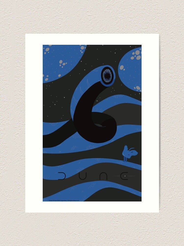 "Dune Sandworm & Paul on Arrakis (Logo Included) " Art Print by ...