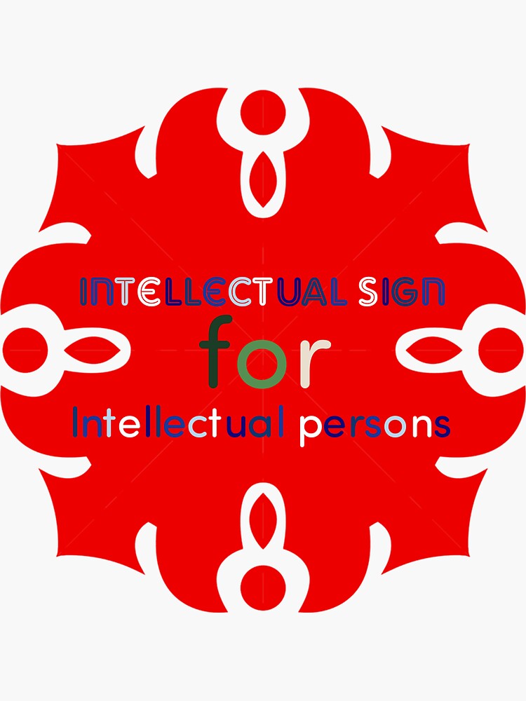 "Intellectual signs for intellectual persons" Sticker by Pify | Redbubble