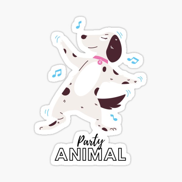 "Party Animal" Sticker by LifeAndSorts | Redbubble