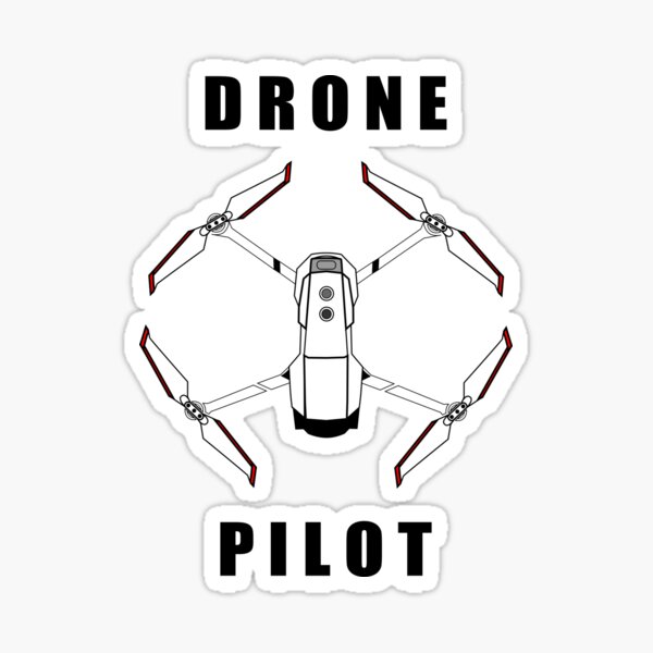 "Quadcopter Drone Pilot Logo" Sticker for Sale by SamDLH | Redbubble