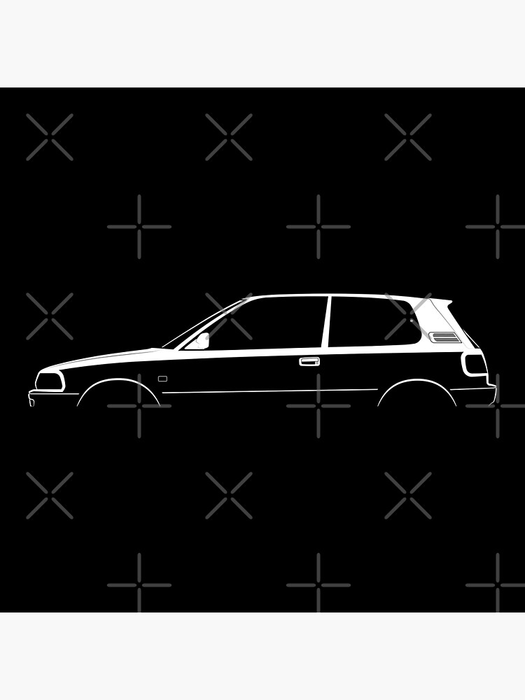 "Toyota Corolla FX (E91) Silhouette" Poster for Sale by in-transit ...