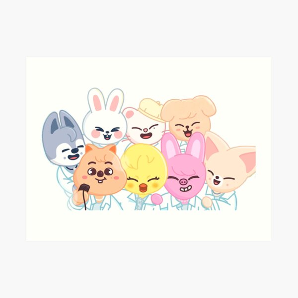 "SKZOO Stray Kids" Art Print for Sale by nuzadraws | Redbubble