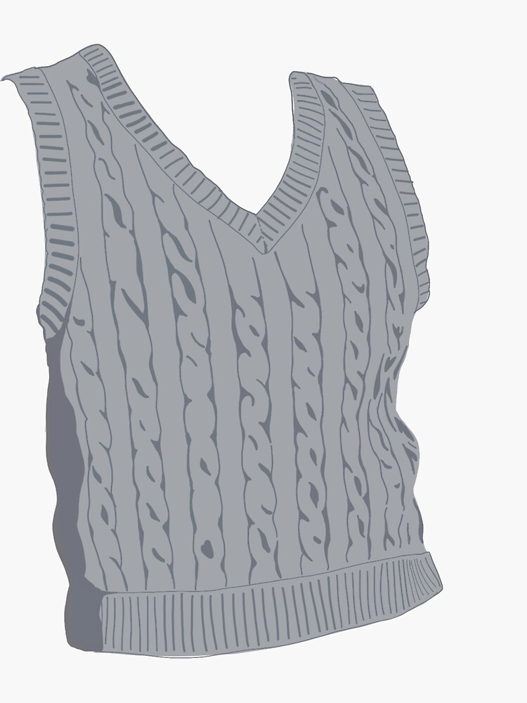 "Sweater Vest " Sticker for Sale by Chloelineberg | Redbubble
