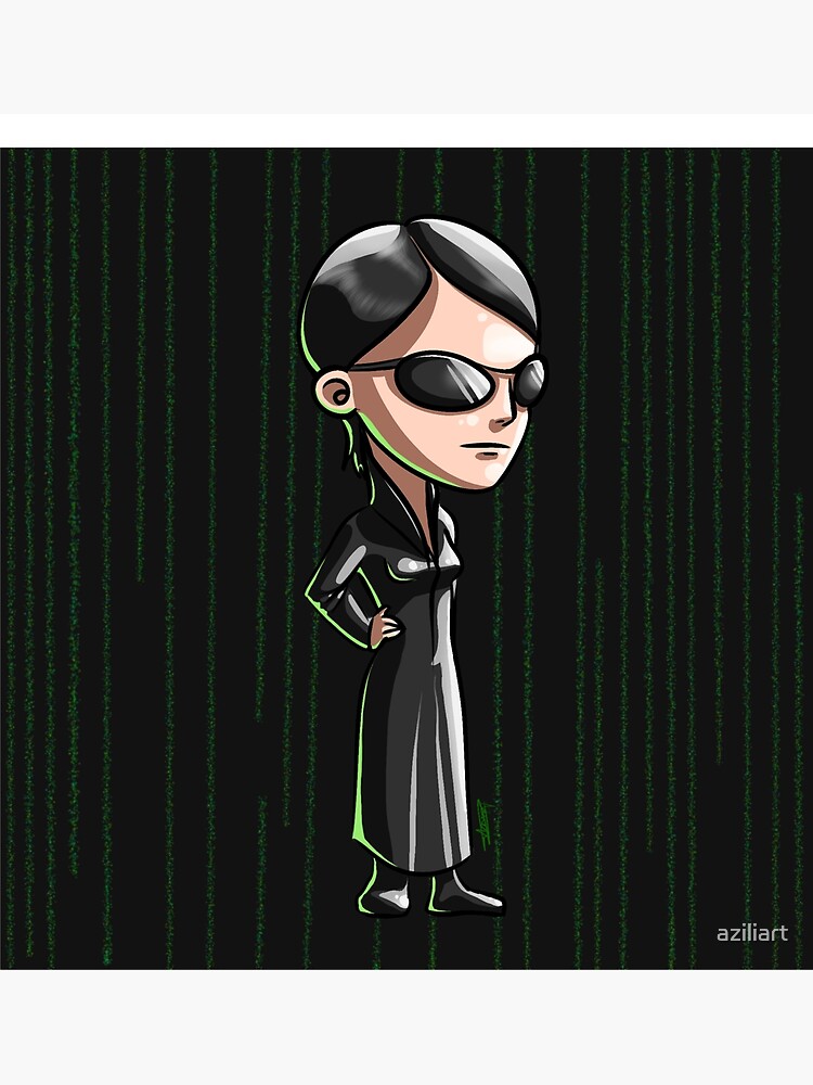 "Chibi Trinity - Matrix with background" Poster by aziliart | Redbubble