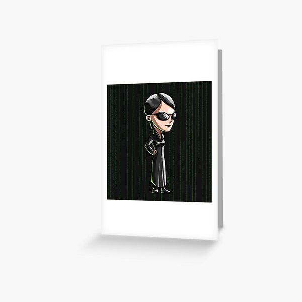 "Chibi Trinity - Matrix with background" Greeting Card by aziliart ...