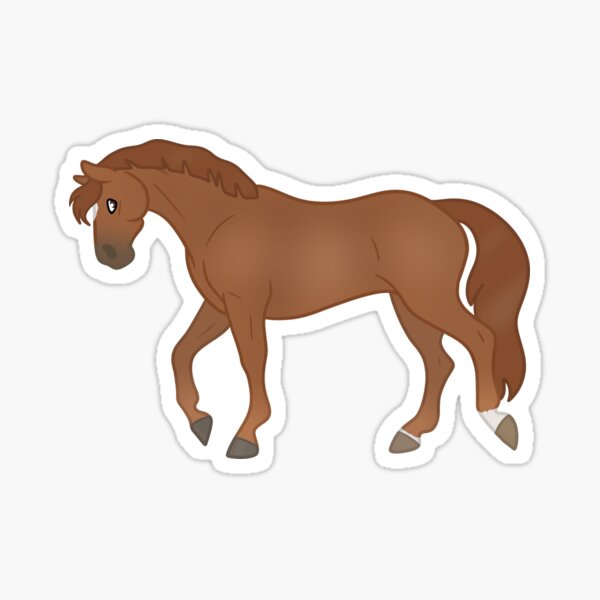 "Chestnut Horse" Sticker for Sale by RoanokeOnline | Redbubble