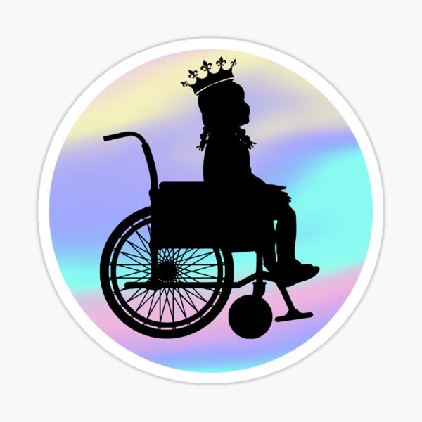 "Wheelchair Princess Cute Disability Pride Design" Sticker for Sale by ...