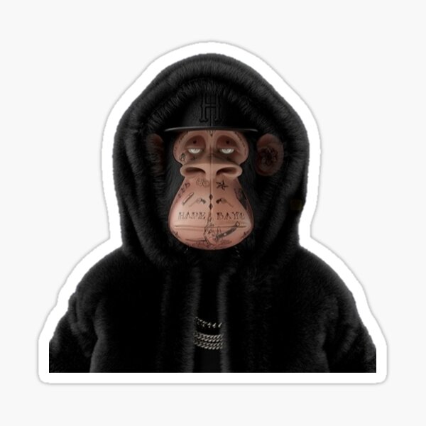 "THUG APE" Sticker for Sale by lacm2020 | Redbubble
