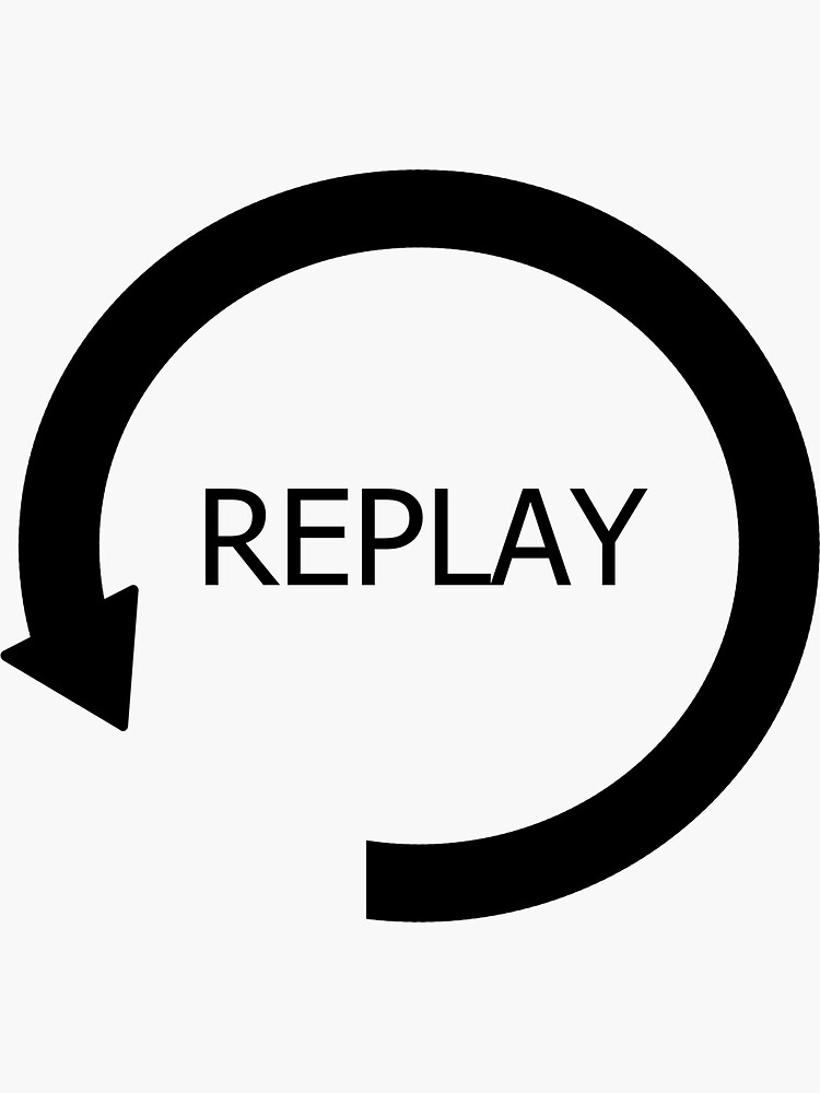 "Replay" Sticker for Sale by HeavyBurden | Redbubble