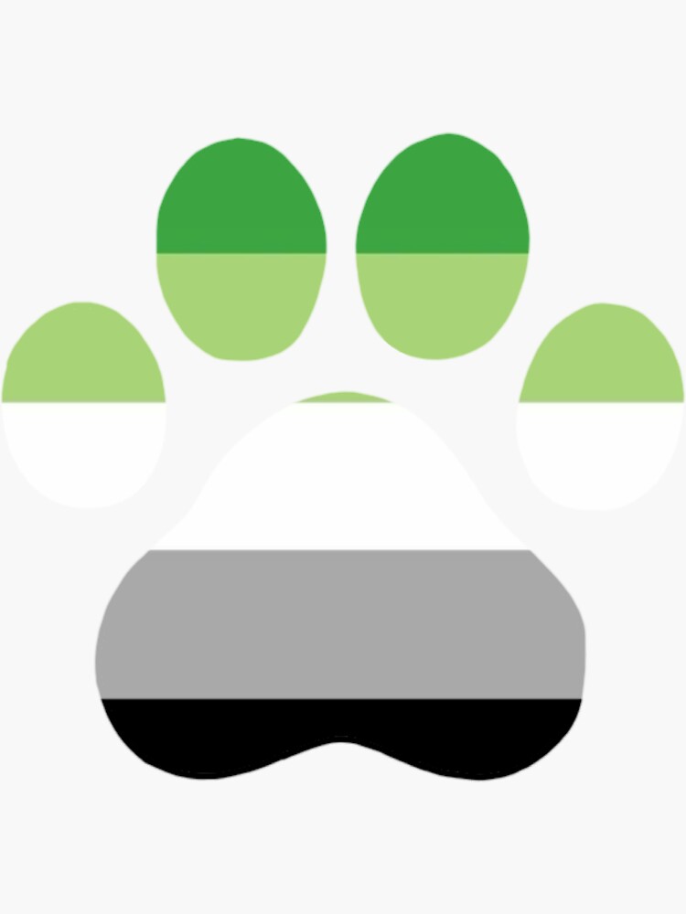 "Cat Paw - Aromantic Flag " Sticker for Sale by LGBTCOTTAGE | Redbubble