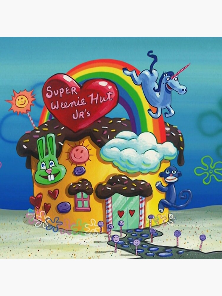 "Spongebob Super Weenie Hut Jr's " Sticker by Makattack99 | Redbubble