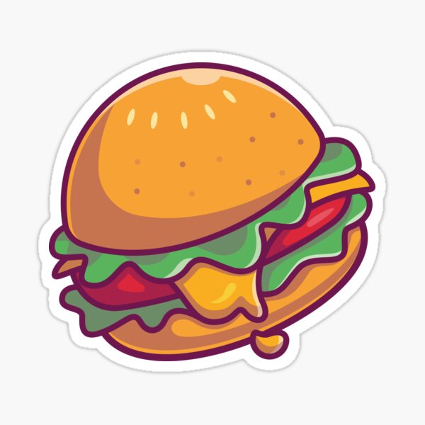 "Hamburger" Sticker by lukehamburger | Redbubble