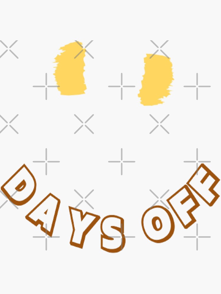 "Days off smile shape - smile emoji " Sticker by LIKE-a-HOME | Redbubble