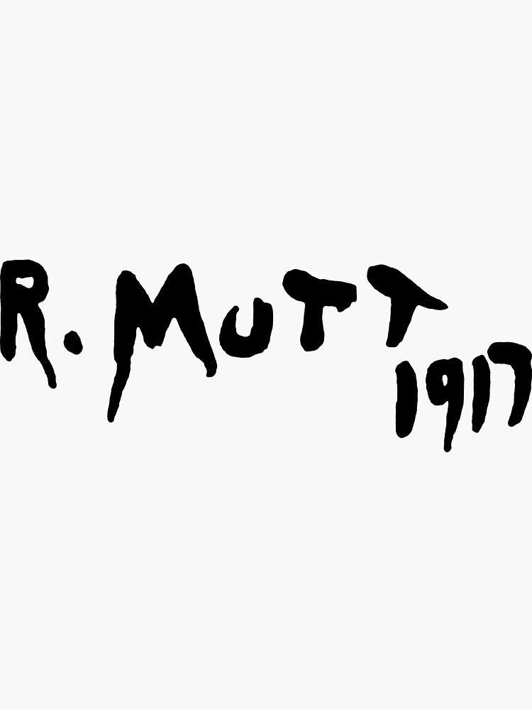 "R. Mutt" Sticker for Sale by arthistoryprof | Redbubble