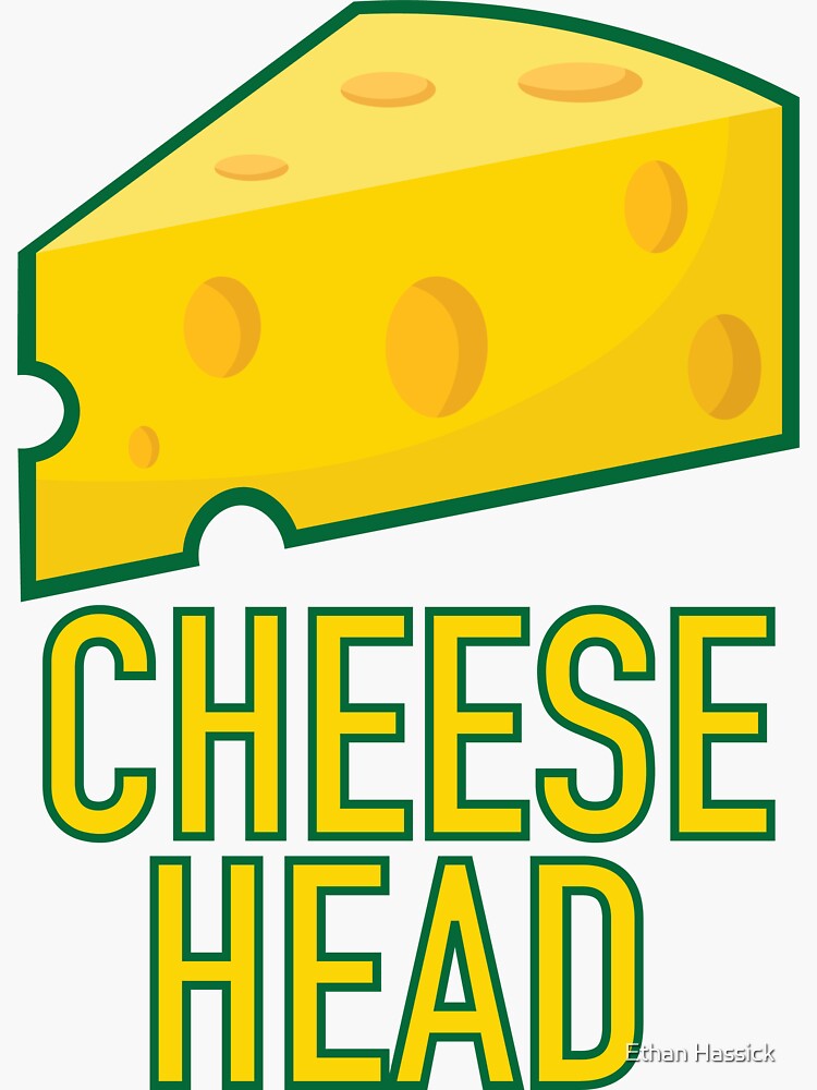 "Cheesehead!" Sticker for Sale by ethan-hassick | Redbubble