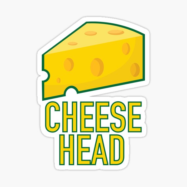 "Cheesehead!" Sticker for Sale by ethan-hassick | Redbubble