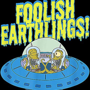 "Kang & Kodos Foolish Earthlings" Sticker for Sale by Dulaynere | Redbubble