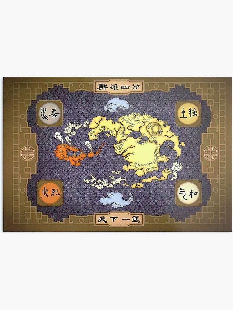 " fire nation map" Sticker by baileeroberts27 | Redbubble