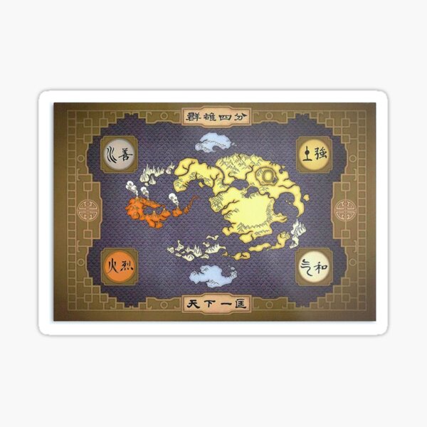 " fire nation map" Sticker by baileeroberts27 | Redbubble