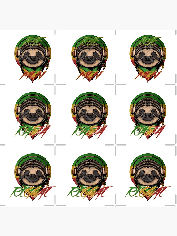 "Irie Rasta Reggae STICKER PACK - Jamaican Sloth - " Poster by ...