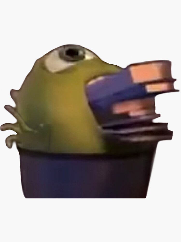 "College Mike Wazowski funny meme" Sticker by acomatoseperson | Redbubble