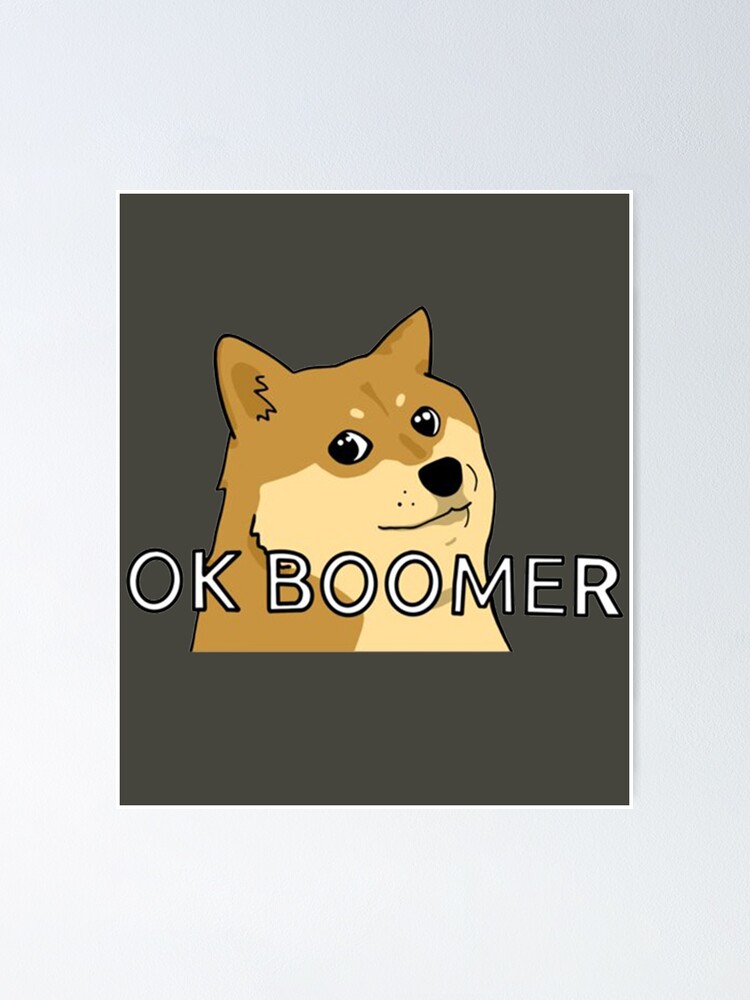 "OK BOOMER doge meme" Poster for Sale by Rachel88c | Redbubble