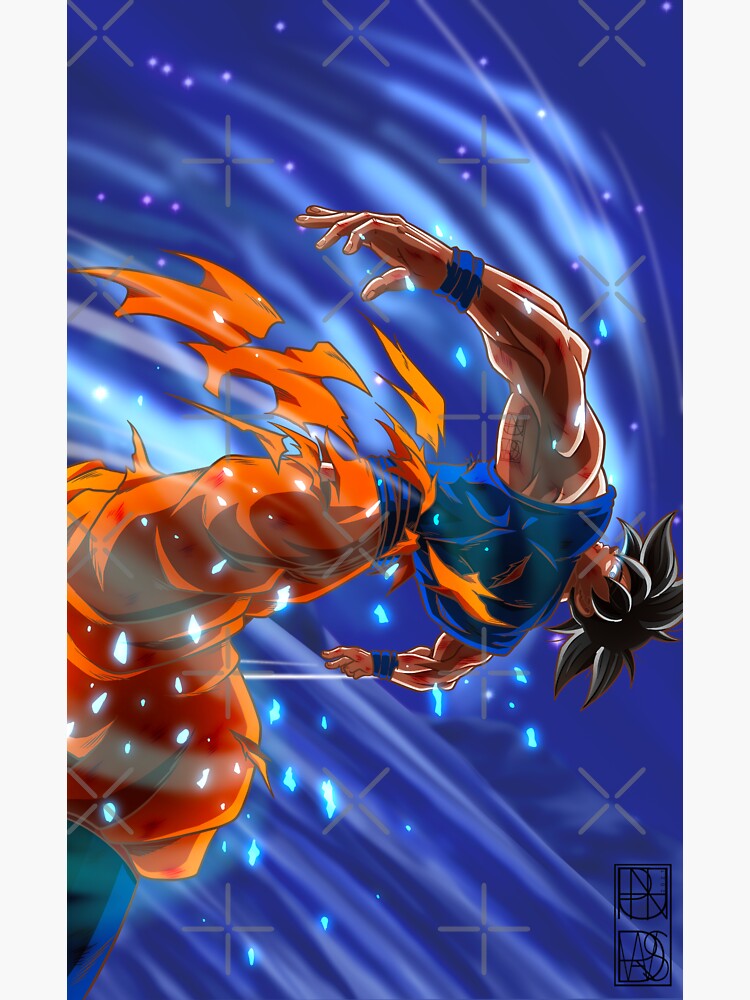 "Goku UI Sign" Sticker for Sale by PuffinDraws | Redbubble