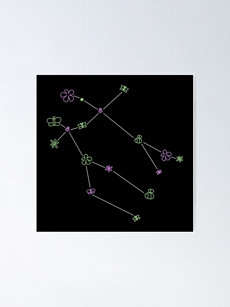 "Gemini Zodiac Constellation Genderqueer Flowers Butterflies Bees ...