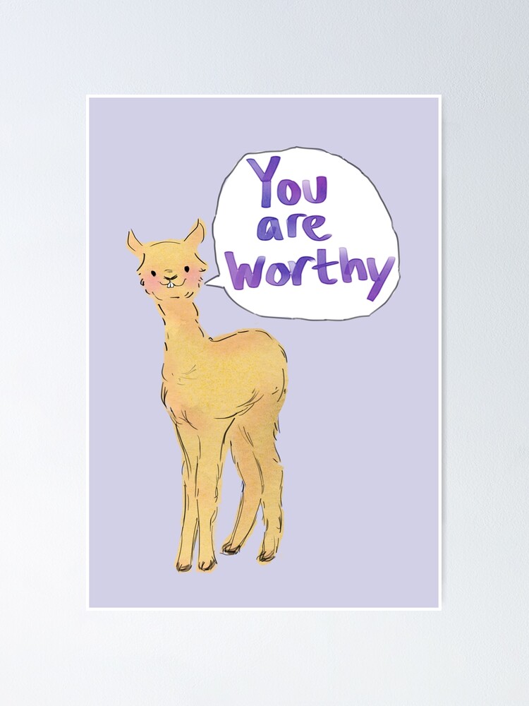"Positive Llama- Alpaca Affirmation" Poster for Sale by Pennsley ...
