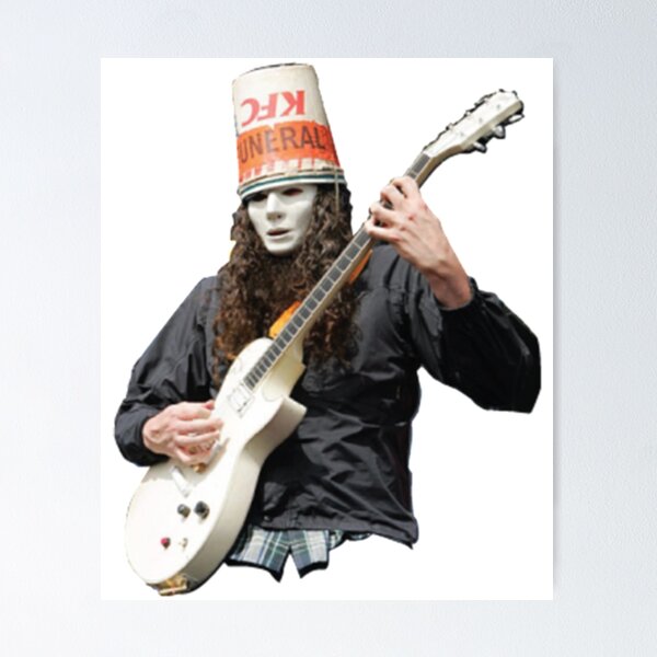 "Buckethead " Poster for Sale by BucketbotJapan | Redbubble