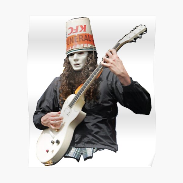 "Buckethead " Poster for Sale by BucketbotJapan | Redbubble