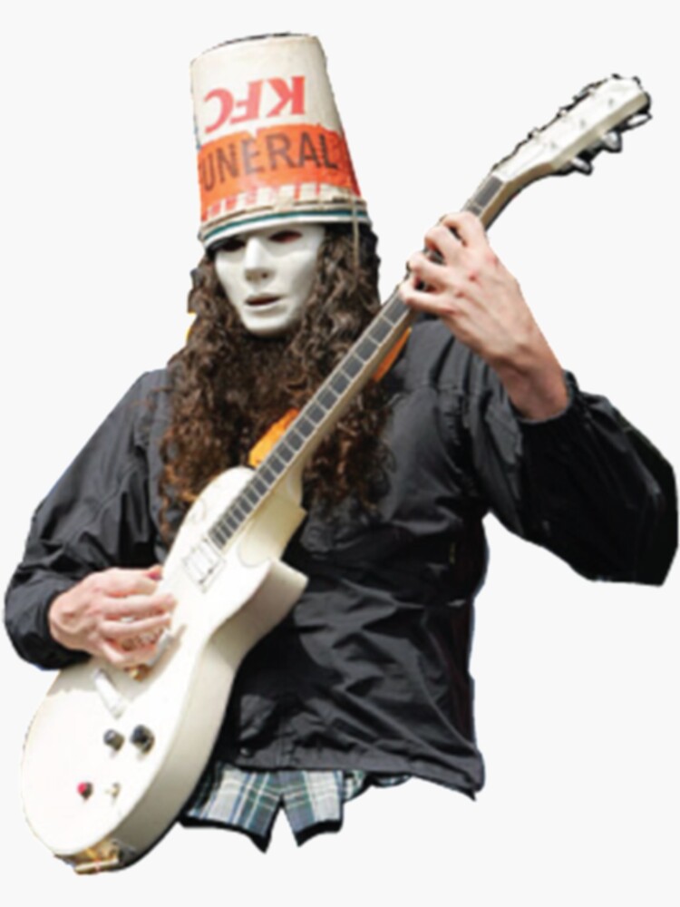 "Buckethead " Sticker by BucketbotJapan | Redbubble