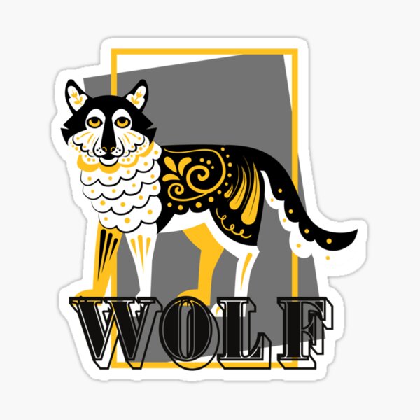 "the wolf art. " Sticker for Sale by TaycraftUSA | Redbubble
