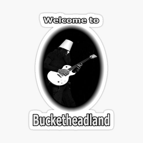"Buckethead " Sticker for Sale by BucketbotJapan | Redbubble