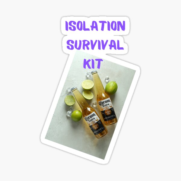"Isolation survival kit" Sticker for Sale by Yerral | Redbubble