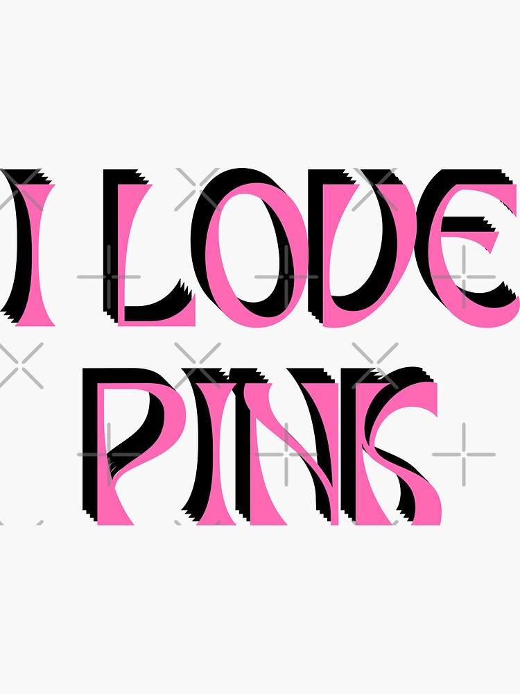 "Bimbocore Pink Love" Sticker for Sale by Katedesignz | Redbubble