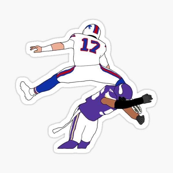 "Buffalo Bills Josh Allen Hurdle " Sticker for Sale by NatashaWebb ...