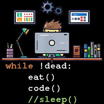 "Computer Science Python Programmer Eat Code Sleep" Photographic Print ...