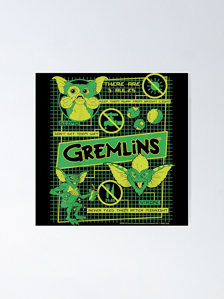 "Kids Gremlins Three Rules Schematics" Poster for Sale by Wylliam459 ...
