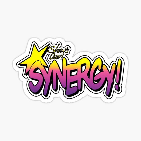 "Synergy!" Sticker for Sale by Maudit | Redbubble