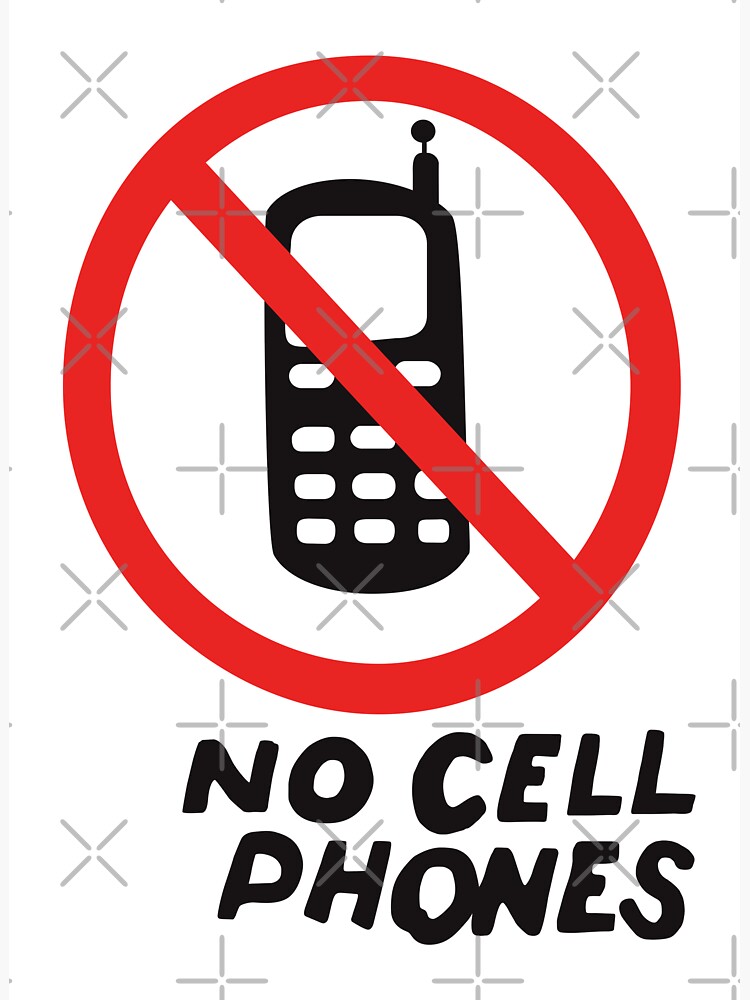 "NO CELL PHONES" Sticker for Sale by expandable | Redbubble